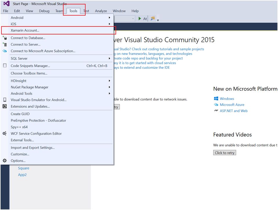 Installing Visual Studio With Xamarin